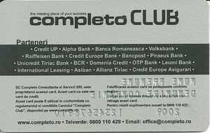 Functional Card: Completo Club (Clubs - Night Clubs, Romania(Completo ...