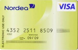 Bank Card: Nordea (Nordea Bank Polska S.A., PolandCol:PL-VI-0566