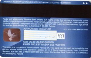 Bank Card: Nordea (Nordea Bank Polska S.A., Poland) Col:PL-VI-0567