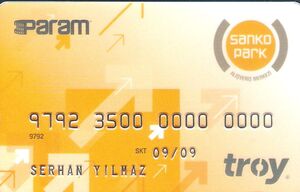 Gift Card: Param Sanko Park (Param, Turkey) (Param) Col:TR-PARAM-042A
