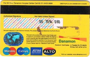 Bank Card: Danamon (Bank Danamon, IndonesiaCol:ID-MC-0082.02