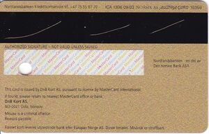 Bank Card: Nordlands Banken Gold (Nordlands Banken, NorwayCol:NO-MC-0024