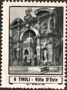 Stamp: Tivoli Villa D'Este (Italy: Cinderella Stamps(Tivoli Villa D ...