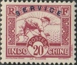 Stamp: Paddy Field (French Indochina(Local Motifs (Official)) Yt:FR-IC ...