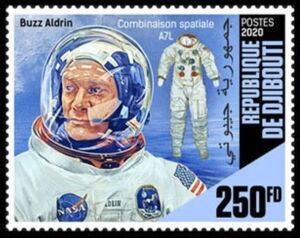 Stamp: 90th Anniversary of the Birth of Buzz Aldrin (Djibouti(Buzz ...