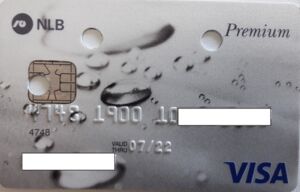 Bank Card: Visa Premium (Nova Ljubljanska Banka, SloveniaCol:SI-VI-0018.01