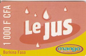 Telefonkarte: Mango - Le Jus 1000 FCFA (Pink) (Mobile Burkina Faso ...