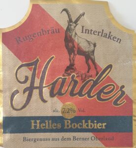 Drink Label: Harder Helles Bockbier (Rugenbräu Interlaken ...
