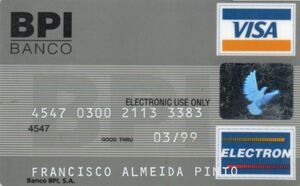 Bank Card: Bpi Banco (BPI, Portugal) Col:PT-VE-0081