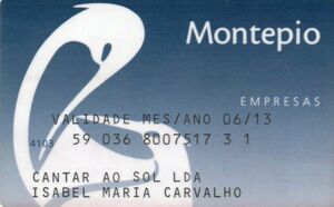 Bank Card: Montepio Empresas (Montepio Geral, PortugalCol:PT-GM-0038