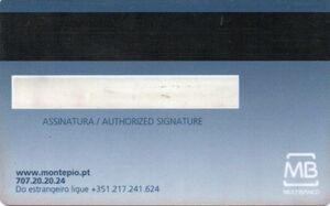 Bank Card: Montepio Empresas (Montepio Geral, PortugalCol:PT-GM-0038
