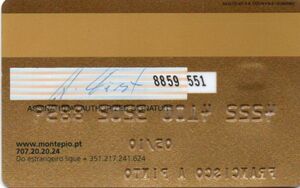 Bank Card: Montepio (Montepio Geral, PortugalCol:PT-VI-0088