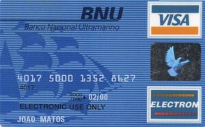 Bank Card: BNU Banco Nacional Ultramarino (Banco Nacional Ultramarino ...