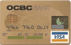 Bank Card: OCBC Bank (OCBC Bank Singapore, SingaporeCol:SG-VI-0027 💳