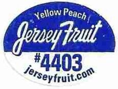 สติ๊กเกอร์ผลไม้: Jersey fruit yellow peach #4403 jerseyfruit.c (สหรัฐ ...