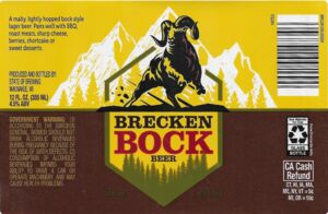 Drink Label: Brecken Bock (State of Brewing, United States of ...