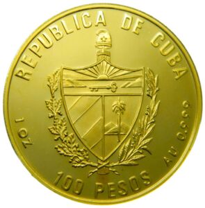 Coin: 100 Pesos (Olympics. Stadium) (Cuba(1991~1992 - 1992 The Year of ...