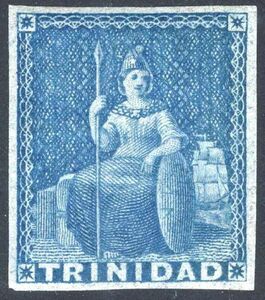 Stamp: Seated Britannia without Face Value (Trinidad(Seated Britannia ...