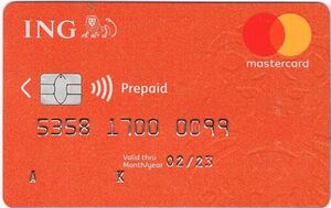 Bank Card: Mastercard Prepaid (ING Bank Śląski SA, PolandCol:PL-MC-0540
