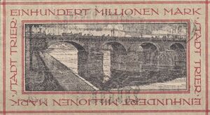 Banknote: 100 Millionen Mark (German Notgeld(Trier) Kel:5209p