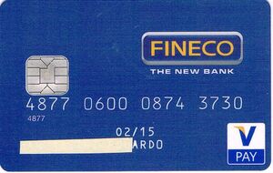 Bank Card: FINECO- The New Bank (FinecoBank S.p.A, ItalyCol:IT-VP-0012.02 💳