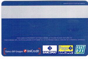 Bank Card: FINECO- The New Bank (FinecoBank S.p.A, ItalyCol:IT-VP-0012.02 💳