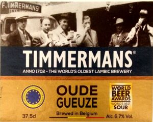 Drink Label: Timmermans Oude Gueuze (Brouwerij Timmermans, BelgiumCol ...