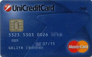 Bank Card: UniCreditCard Blue (UniCredit Bank, Germany, Federal ...
