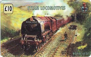 Telefonkarte: Steam Locomotive Royal Scot - UT 026 ITL (FAKE United ...