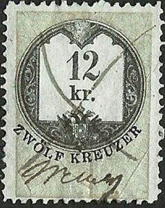 Briefmarke: Stempel Marke 1863 12kr (Österreich: Steuermarken(Revenues ...