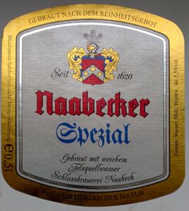 Drink Label: Naabecker Spezial (Schloßbrauerei Naabeck, Germany, Federal RepublicCol:DE-BEER-005417