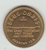 Token: Jesus Christ (United States of America(Trade Tokens) Col:US-001976 🪙