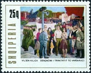 Stamp: Denouncing of the Warsaw Pact by Vilson Kilica (Albania(Albanian ...