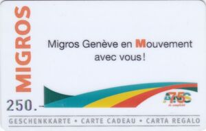 Gift Card: Migros Genève (Migros, Switzerland(Migros) Col:CH-MIG-1953 ...