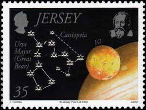 Stamp: Io, Ursa Major & Cassiopeia (Jersey) (Europa (C.E.P.T.) 2009 ...
