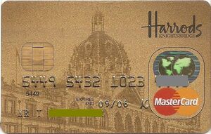 Bank Card: Harrods (Harrods, United Kingdom of Great Britain & Northern ...
