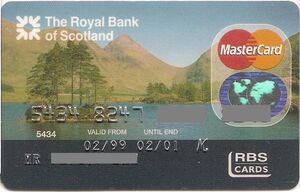 Bank Card: The Royal Bank Of Scotland (The Royal, United Kingdom of ...