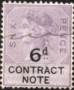 Stamp: Contract Note (United Kingdom: Revenue Stamps(Contract Note) Bar ...