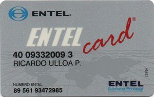Tarjeta Telefónica: Entel Card - Personal Card (Entel, Chile(15 ...