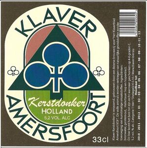Drink Label: Klaver Kerstdort Holland (Het Klaverblad Amersfoort V.O.F ...
