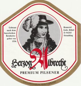 Drink Label: Herzog Albrecht (Röhrl Bräu Straubing, Germany, Federal RepublicCol:DE-BEER-005552