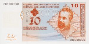 Banknote: 10 Convertible Maraka (Bosnia and Herzegovina(2007-2009 Issue ...