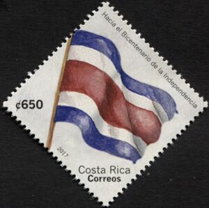Stamp: National Flag (Costa Rica(Towards the Bicentenary of ...