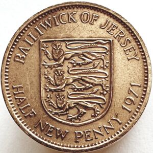 Coin: ½ New Penny (Jersey(1968~1997 - 2nd portrait of Elizabeth II ...