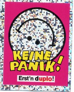 Meal Toy: 10 Keine Panik! (Stickers, Germany(Duplo - Smilie Glitzer ...