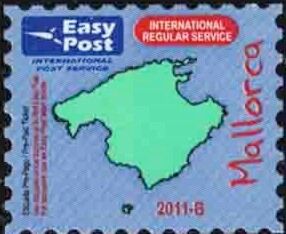 Stamp: Mallorca. map of Island (Spain: Private Post Offices(Easy Post ...
