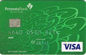 Bank Card: Permata Bank Syariah (Permata Bank, Indonesia) Col:ID-VI-0091