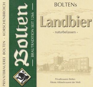 Drink Label: Bolten Landbier (Privatbrauerei Bolten, Germany, Federal ...
