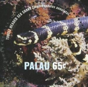 Stamp: Turtleheaded Sea Snake (Emydocephalus annulatus) (Palau(Snakes ...
