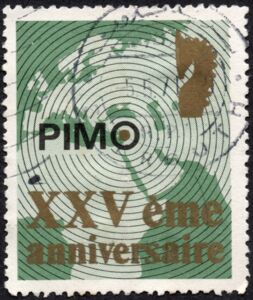 Stamp: XXV Anniversary of PIMO, Beyrouth (Lebanon: Cinderella StampsCol ...